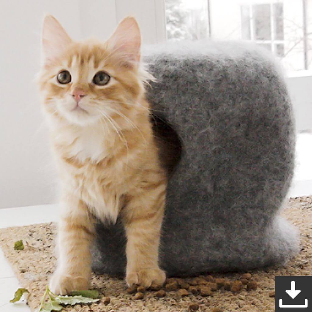 Katzenkorb The Cat Cave Anleitung von Drops lieblingsgarn.de